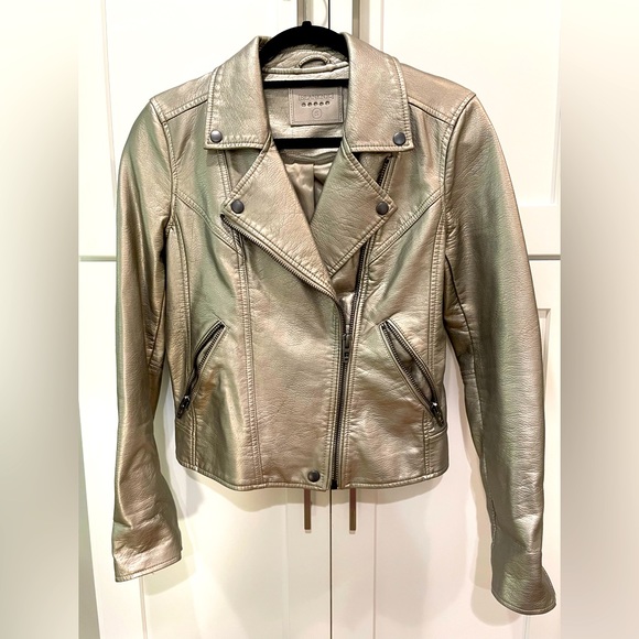 Blank NYC | Jackets & Coats | Blank Nyc Metallic Silver Moto Jacket ...
